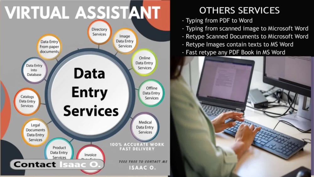 Precise Data entry, Typing, PDF to Word, Image to Word, & Copy paste job | Upwork