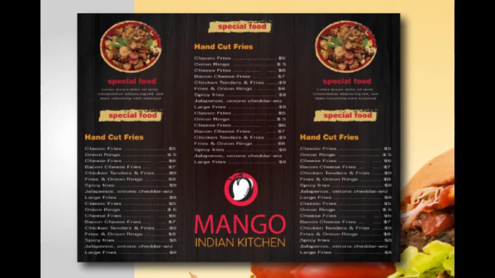 Design Food Flyer Restaurant Menu Food Menu Board For You Upwork