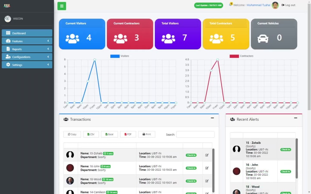 Realtime visitor/contractor headcount management system | Upwork