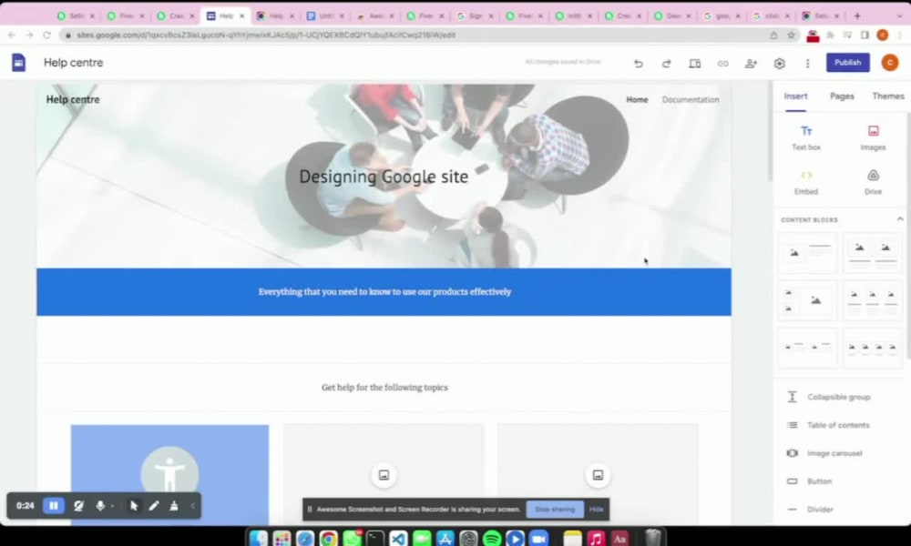 A professional google sites with google analytics and google console ...