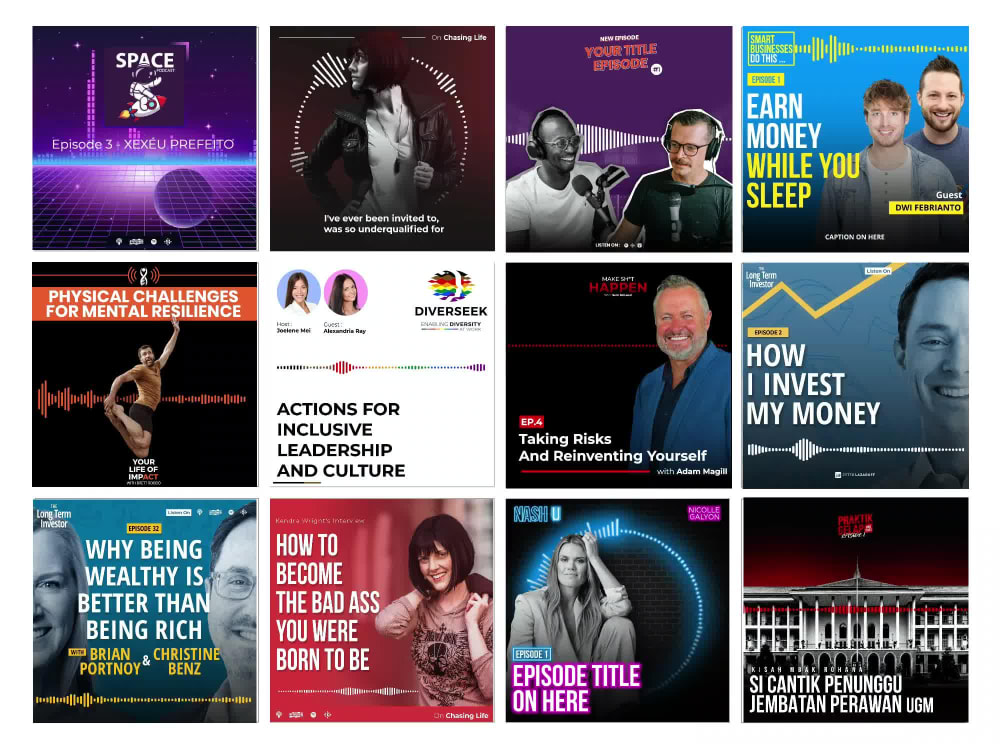 A great design waveform audiogram for your podcast | Upwork