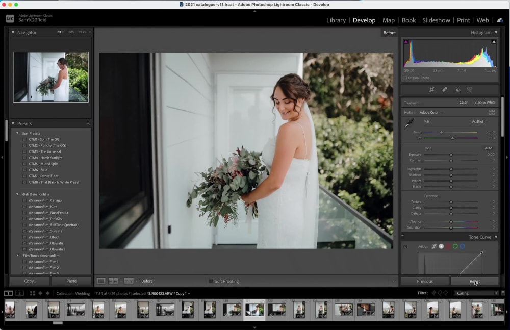 Your wedding Lightroom galleries culled and edited | Upwork