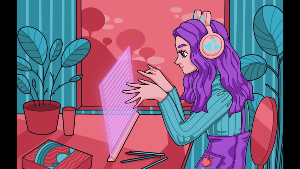 Looped lo-fi screensaver in large resolution | Upwork