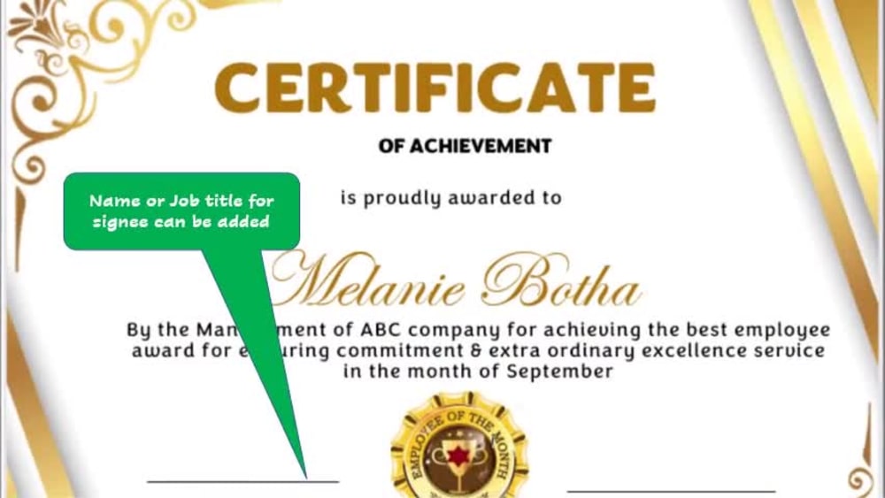 Great designed certificates to edit or we will edit for you at a low ...
