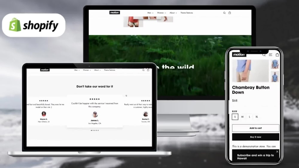 A modern looking Shopify store | Upwork