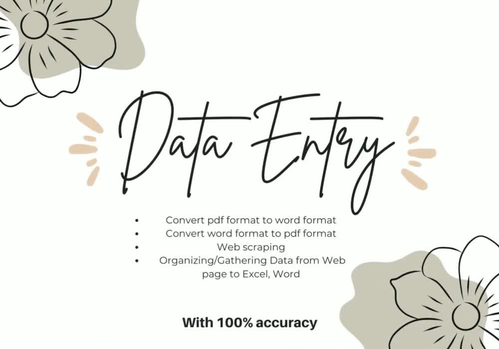 Quick and errorless data entry service. | Upwork