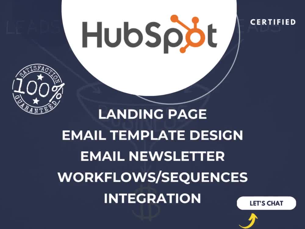 Hubspot CRM funnel email templates/newsletter, automation, landing page ...
