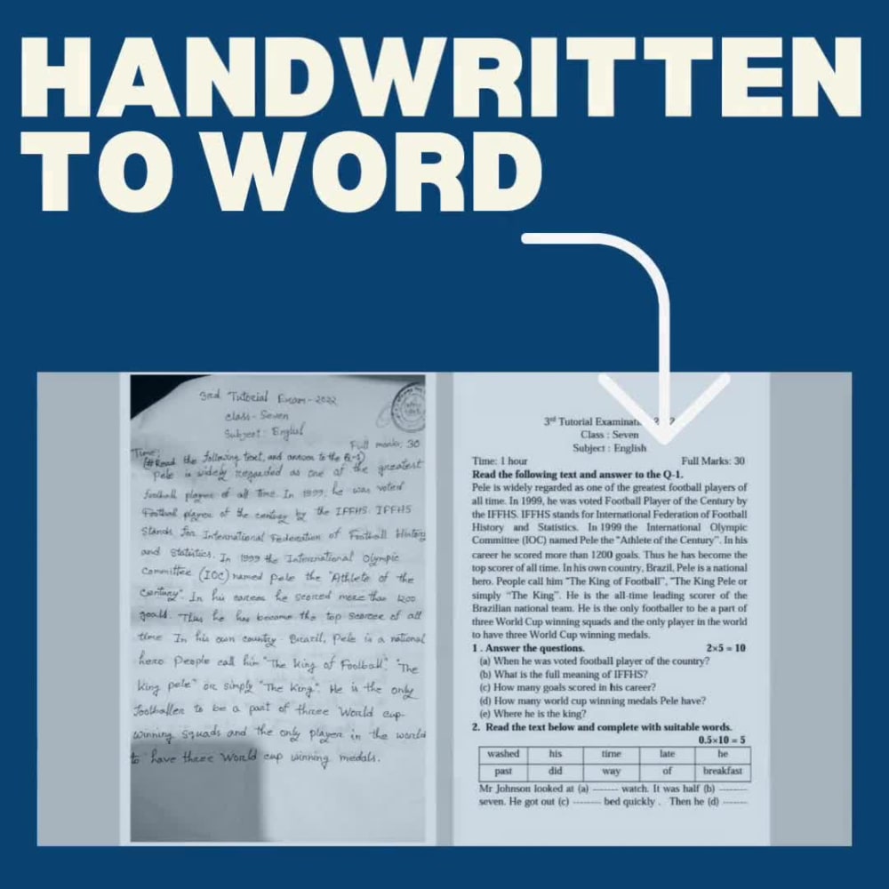 Ms word type from pdf, image and handwritten. | Upwork