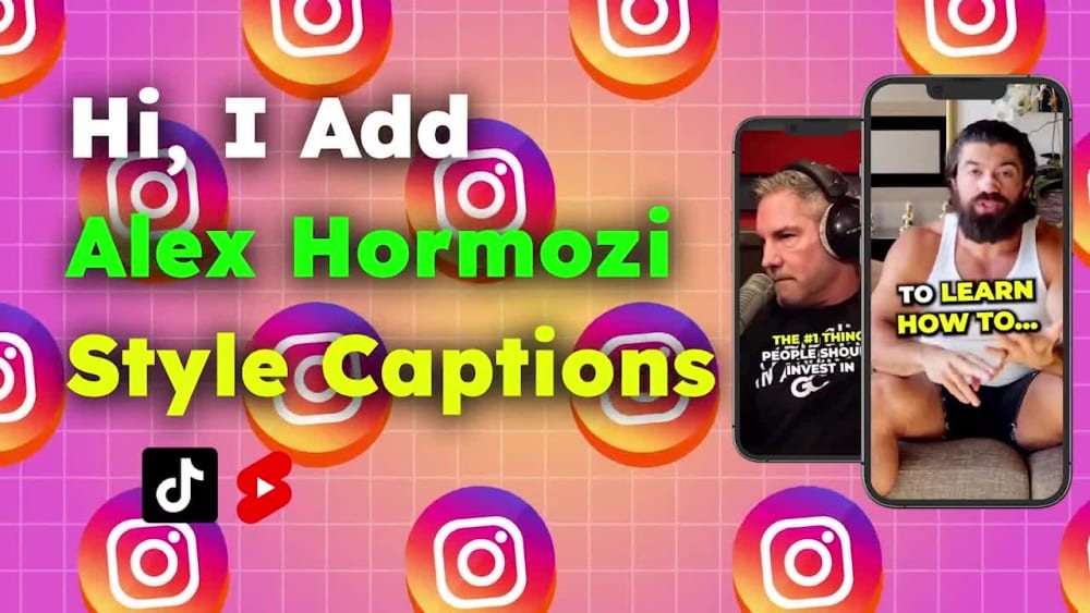 Alex Hormozi style subtitles/captions added to your Instagram or Tiktoks | Upwork