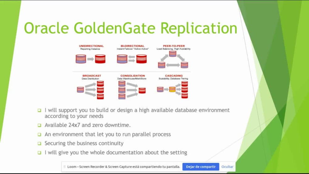 A replication environment with Oracle Golden Gate completely working | Upwork