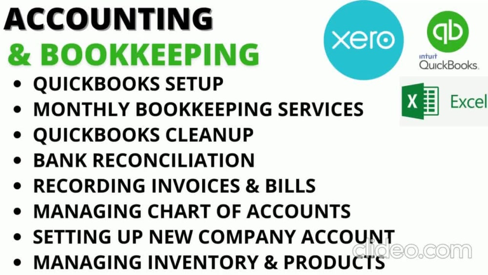 Bookkeeping on quickbooks online, xero and excel | Upwork