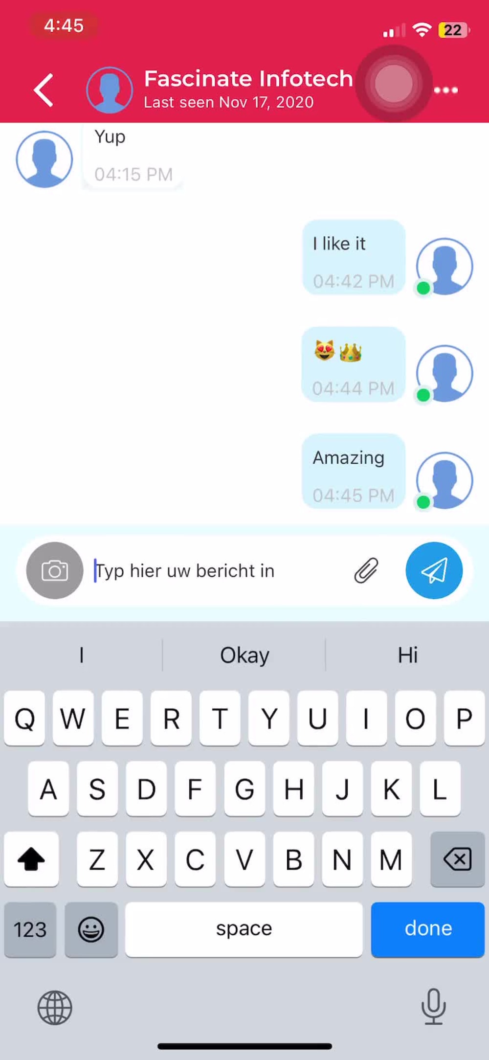 Chat Messaging app with real-time chatting | Upwork