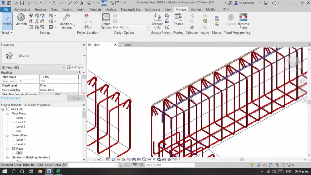 A Steel Reinforcement Modeling Tool | Upwork
