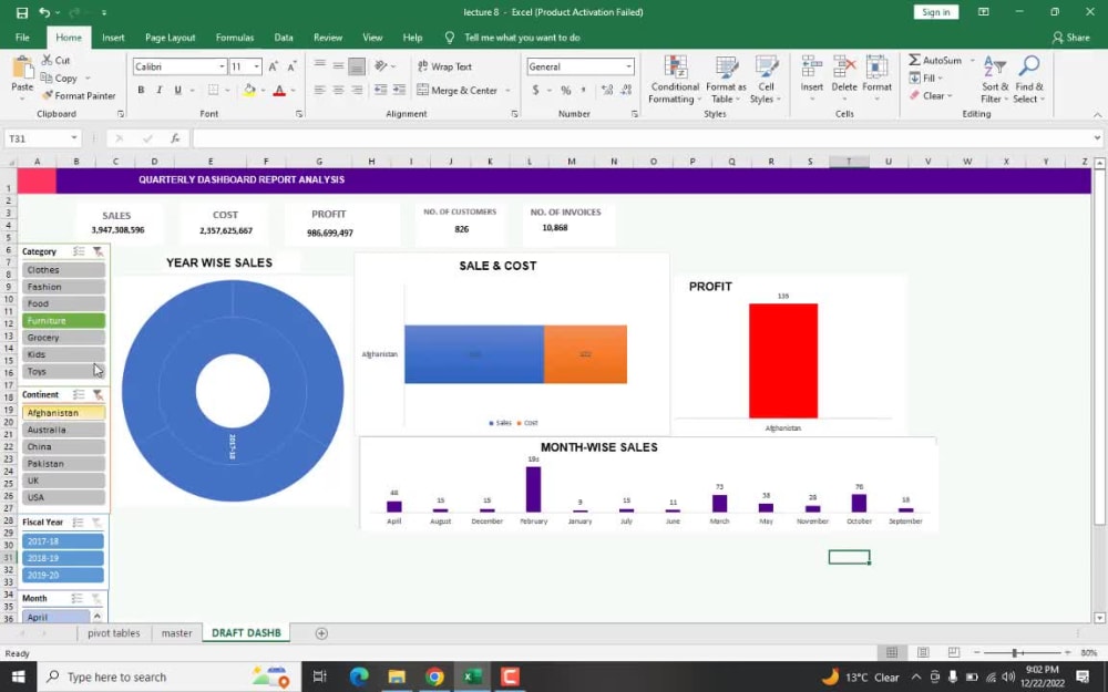 An eye catching Excel Dashboard. | Upwork An eye catching Excel Dashboard. | Upwork