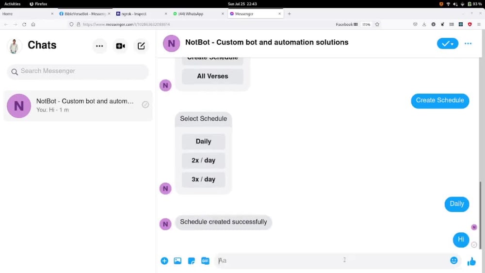 Facebook Messenger Chatbots And Integrations Using Facebook Messenger Api
