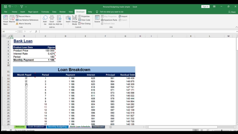 Personal Finance and Budgeting Model in Excel | Upwork