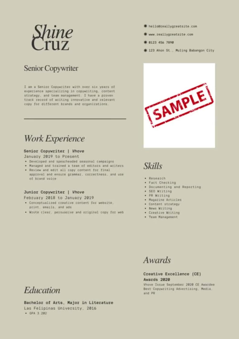 A revamped resume/CV tailored to your next job. | Upwork