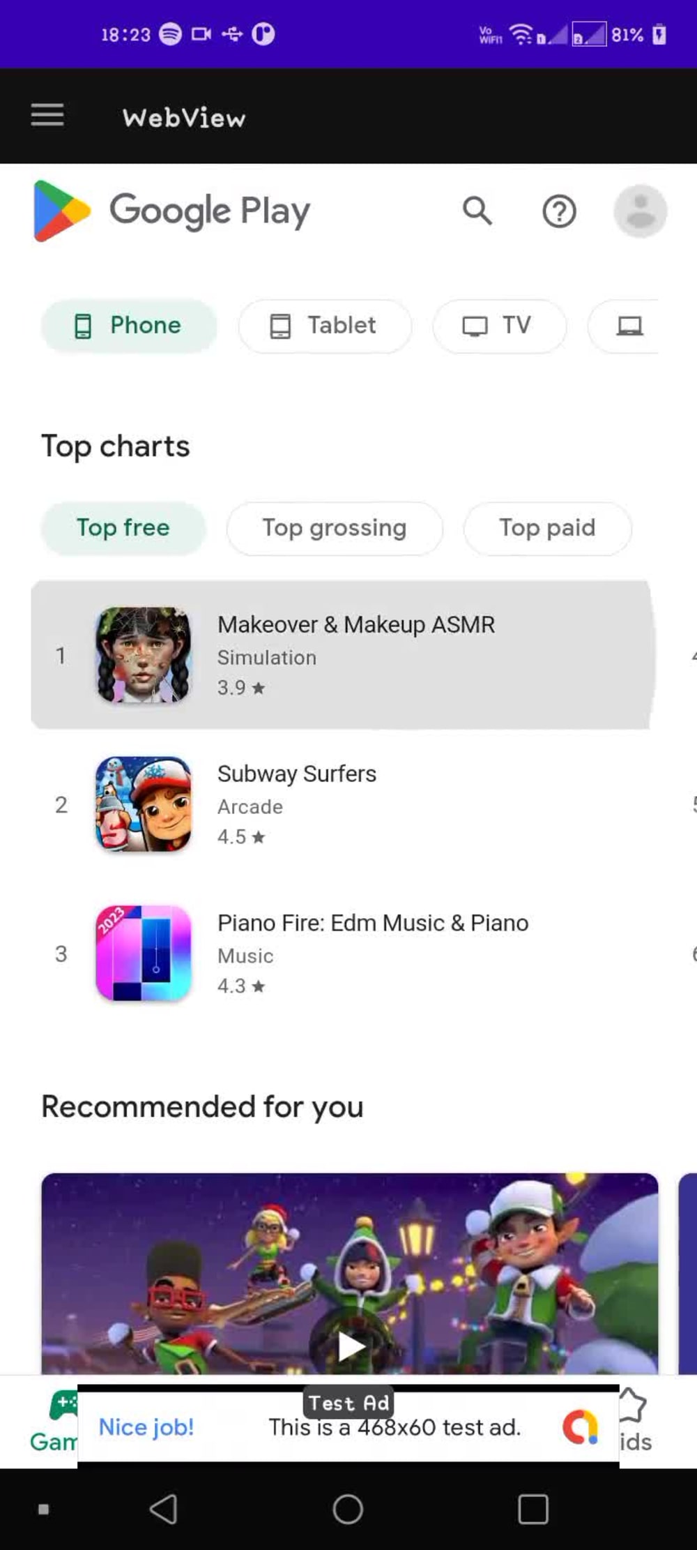 An instant android WebView app | Upwork