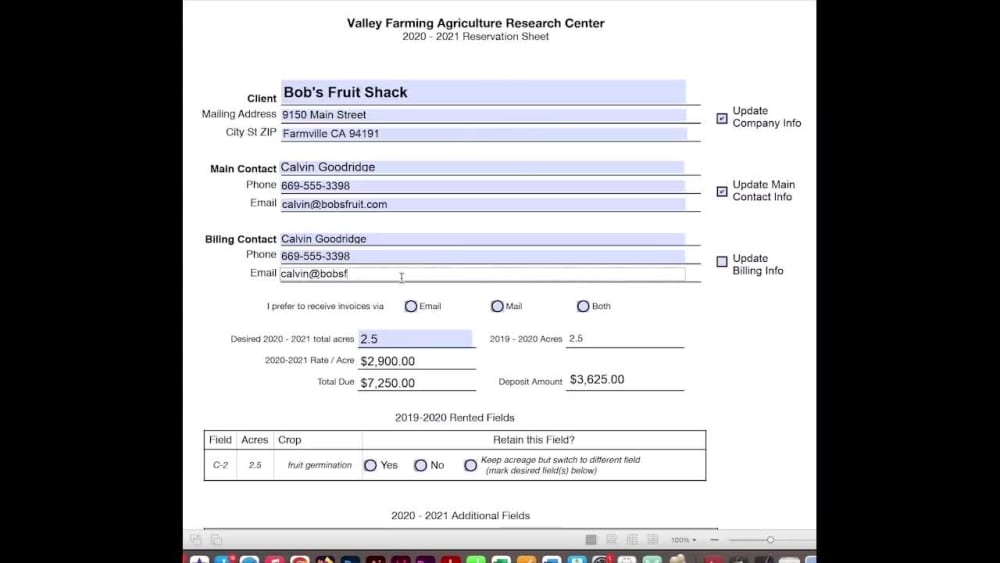 A professional fillable PDF form | Upwork