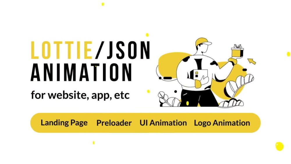 Lottie json svg gif loop animated web and app in 24 hour | Upwork