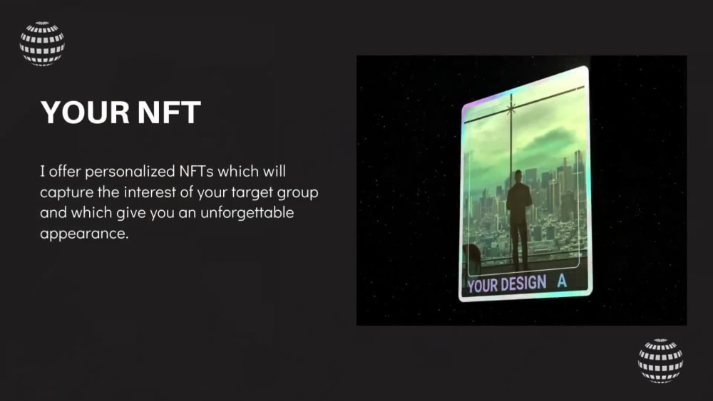 A personalized 2D floating NFT unique card featuring your logo/design | Upwork