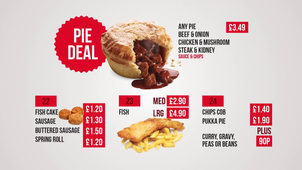 Menu TV Screens. Bespoke Static or Motion TV Screen Designs | Upwork