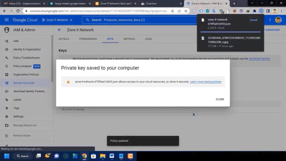 To setup Google indexing API via python script for fast website URL ...