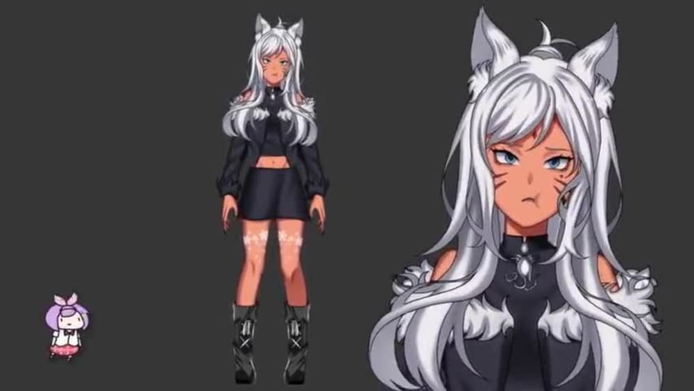 An awesome 2d vtuber model, live2d rigging, live2d model | Upwork