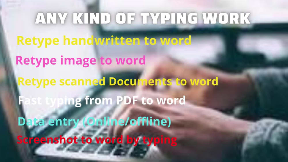 Typing job, virtual assistance, and file conversion. | Upwork