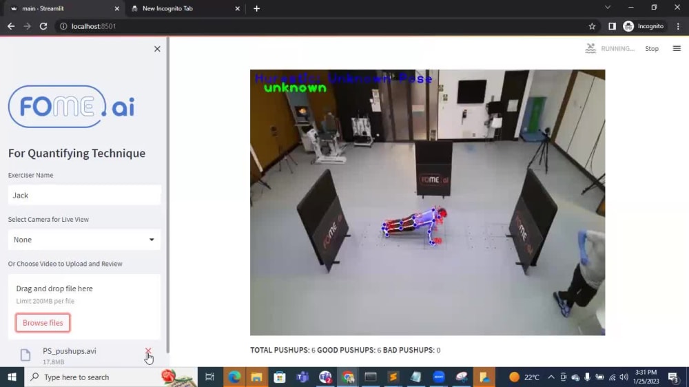 A Pose Estimation (pushup count, etc) based on your customized use-case | Upwork