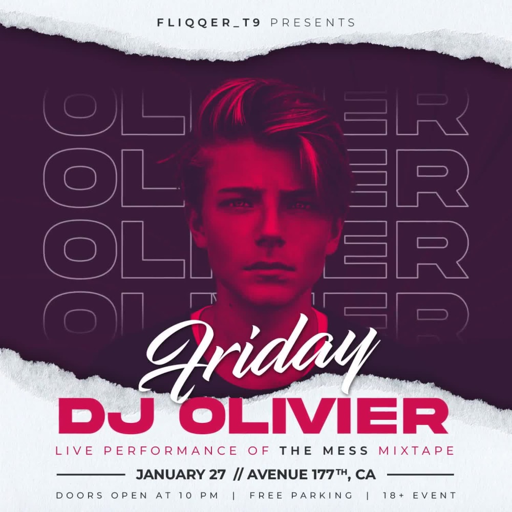 An animated and static flyer for party or music event | Upwork