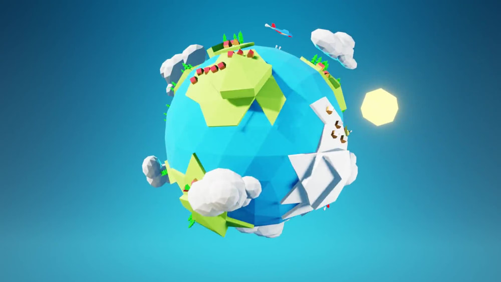A 3d lowpoly planet | Upwork