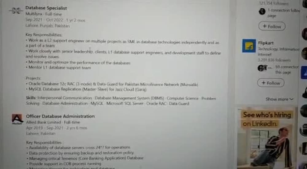 Support Regarding Database Administration Of Oracle Mssql Server And Mysql Upwork