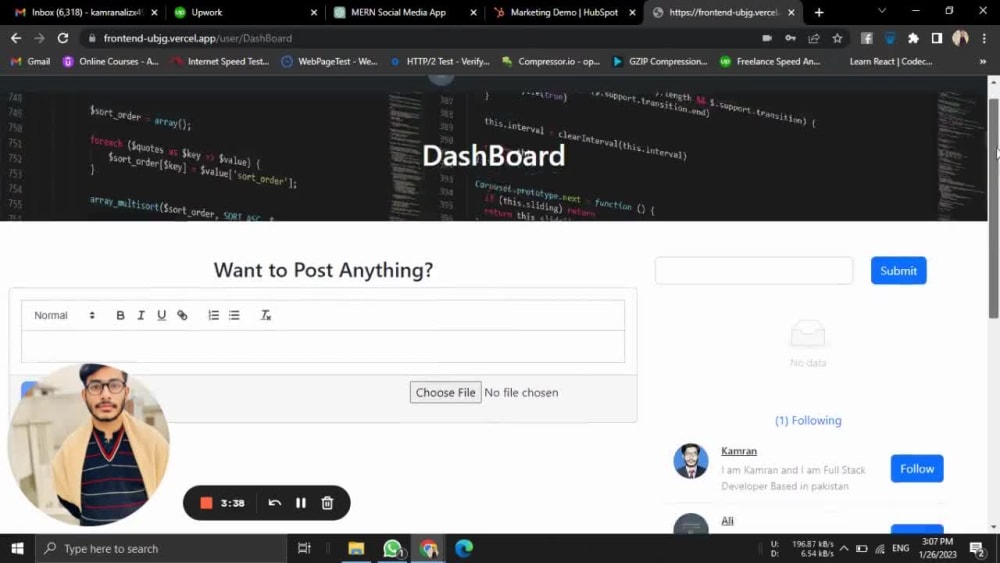 React Js React Developer Front End Reactjs Mern Stack Developer Upwork