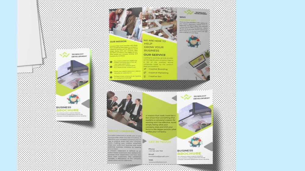 A modern and professional Bi-fold, Tri-fold, and Z-fold, brochure ...