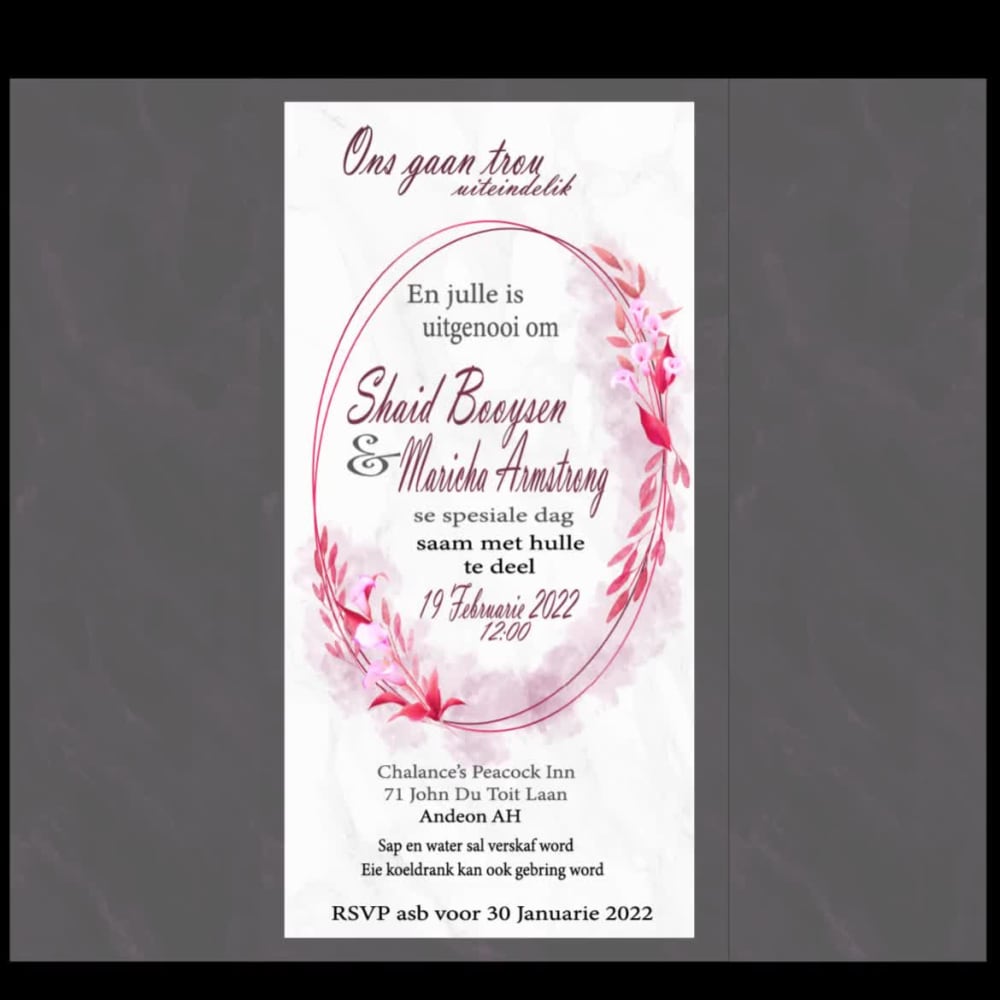 An amazing wedding invitation video | Upwork