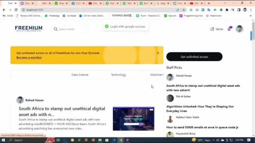 Front-end web developer in react js | Upwork