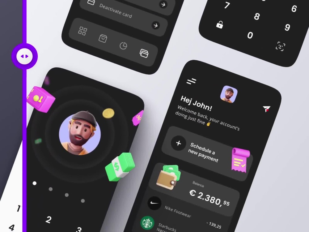 Creative mobile UI screens | Upwork