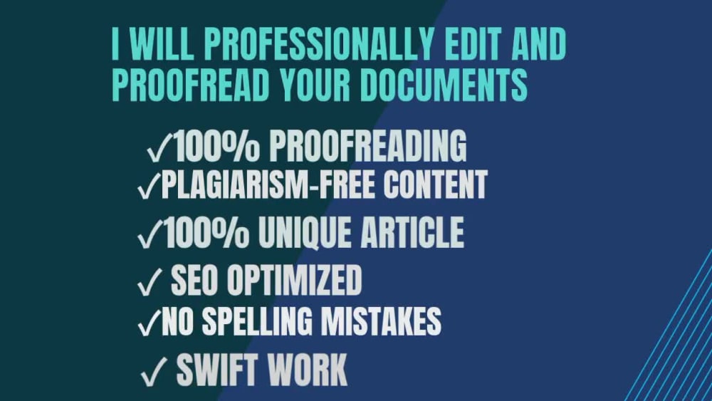 Professionally edited and proofread documents | Upwork