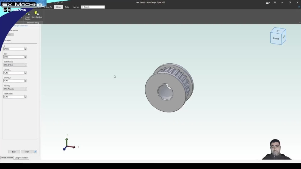 A 2GT Metric Pulley as a .step, .stl, .obj, or .iges file ready to 3D ...