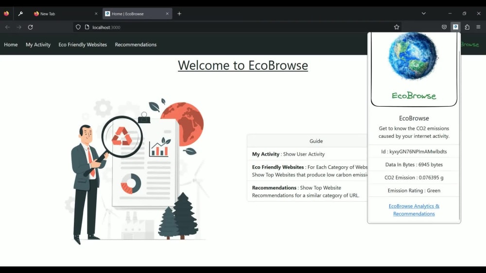 A Browser Extension With React Web Application And Backend Flask Server 