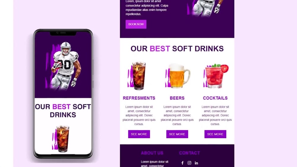 A fantastic and responsive HTML Email Template | Upwork