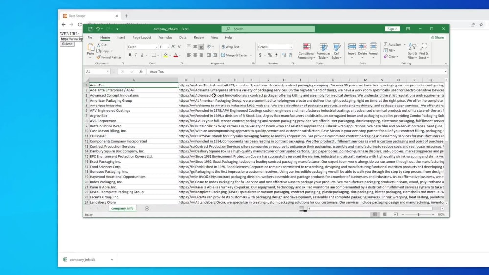 Personalized Web Scraping Script Upwork