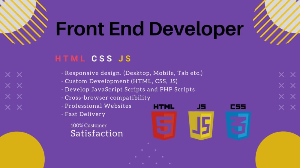 Front end developer to convert PSD, FIGMA, PDF to HTML, CSS & JS ...