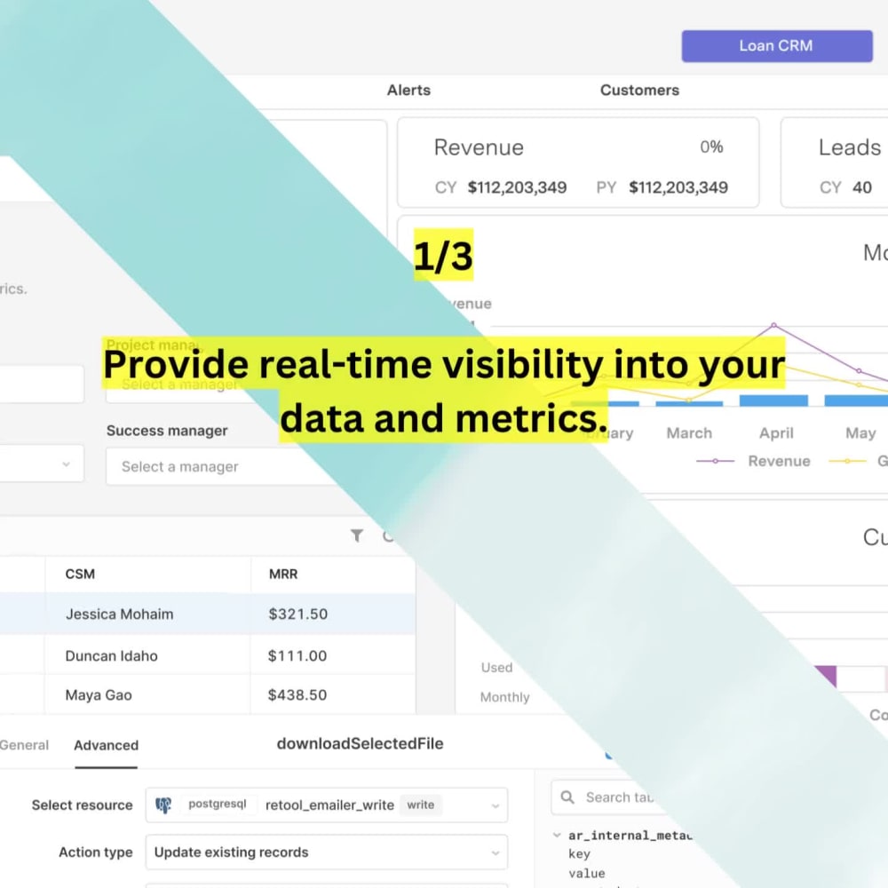 A Retool dashboard for actionable insights from your data source. | Upwork