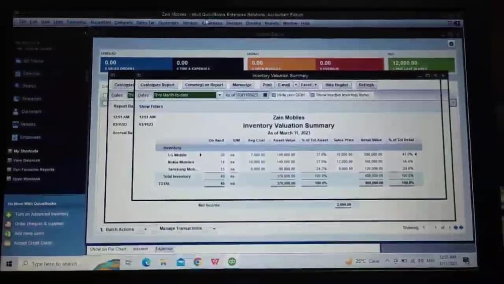 Bookkeeping, Income statement, Balance sheet, inventory value, Reconcile. | Upwork