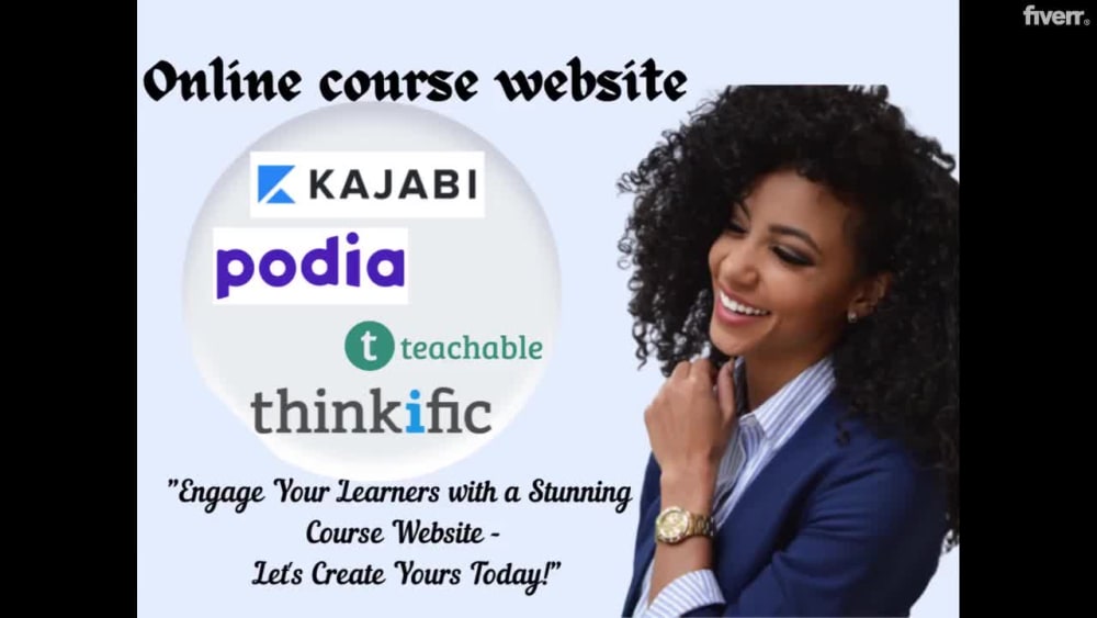 A kajabi online course website kajabi LandingPage | Upwork