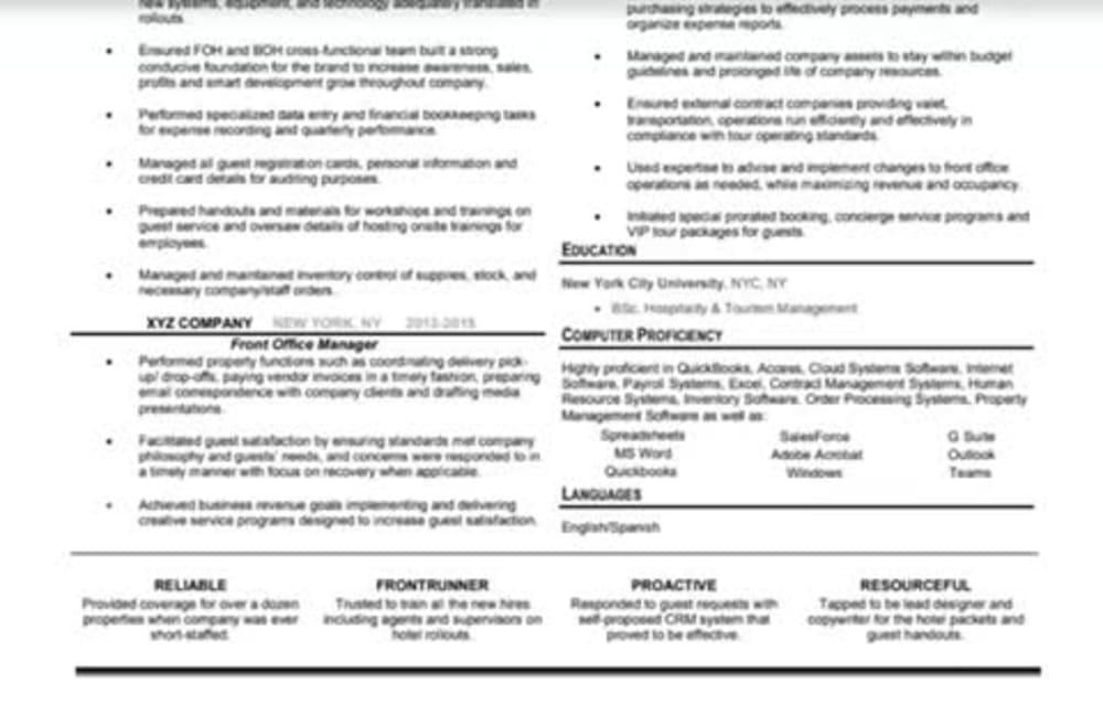 A professional document that instantly lands you in the right rooms ...