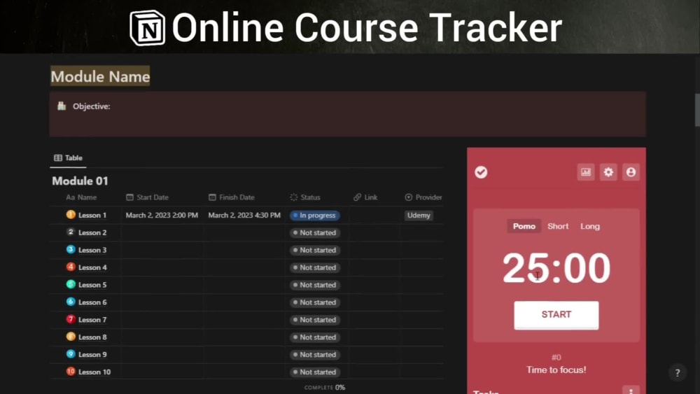 A custom Notion Templates | Upwork