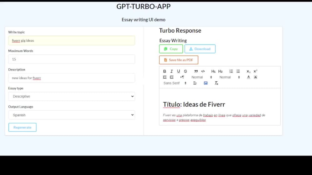 AI Content Generator SaaS Platform using GPT, with editor and ...